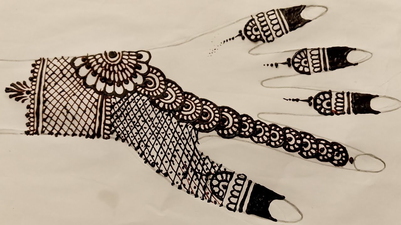 Stylish backside Mehndi Designs | Fiza Mehndi Designs - YouTube
