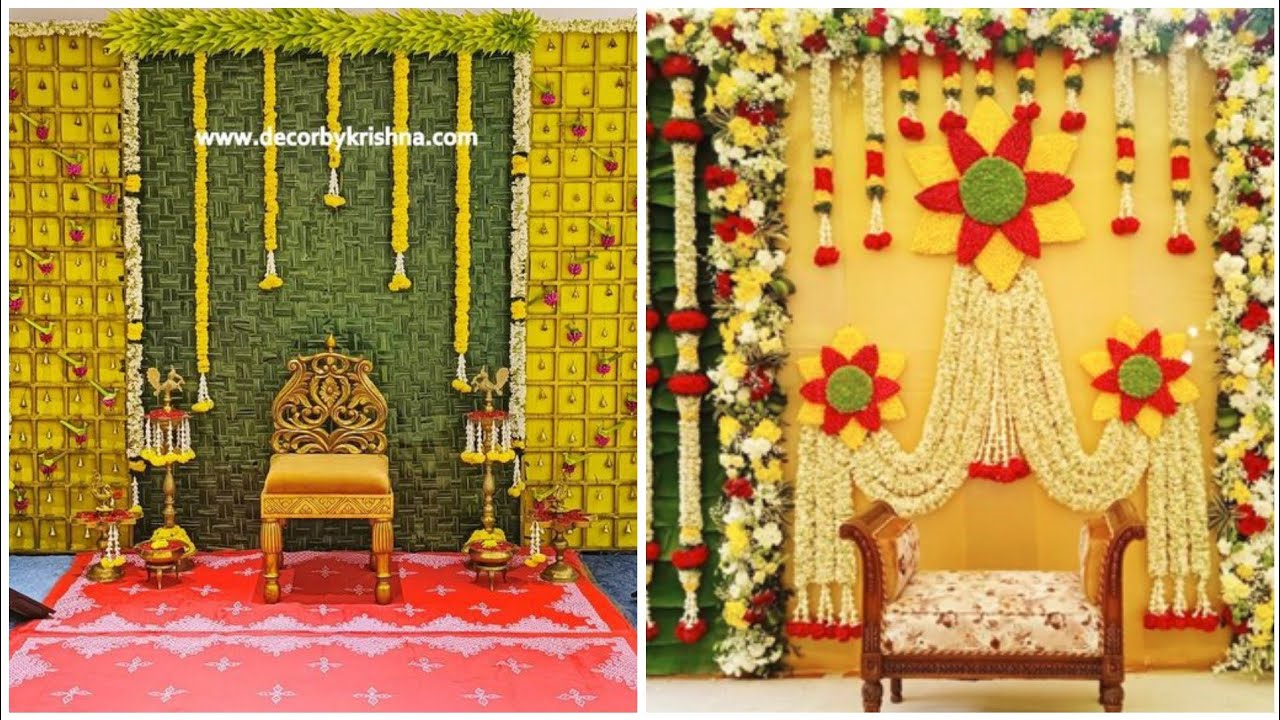 Wedding Decoration Ideas at Home 2023||Pellikuthuru function Decoration ...