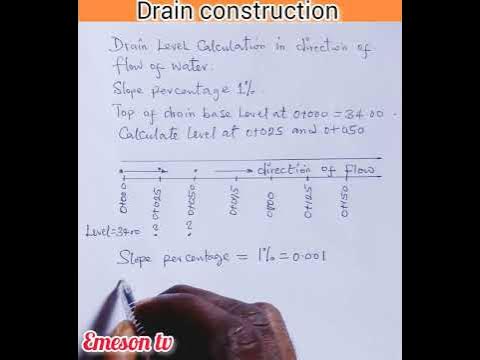 How to calculate invert level for drainage construction - YouTube