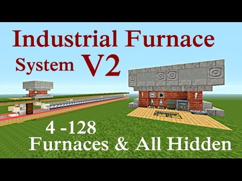 Minecraft Tutorial : Industrial Furnace System V2 Any Size & Hidden ...
