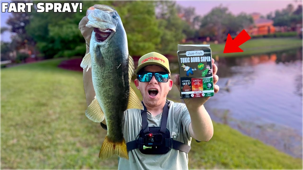 FISHING with FART SPRAY challenge! (It Attracts Fish!) - YouTube