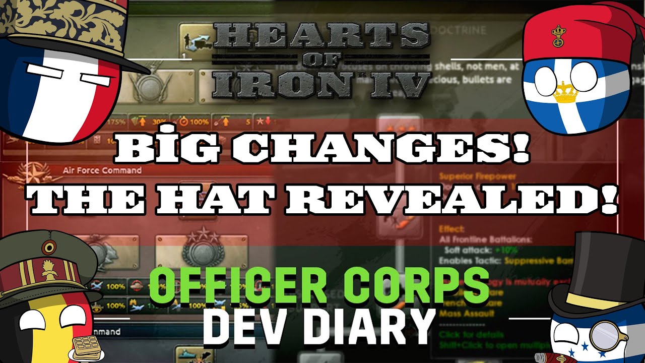 HoI4 Dev Diary: THE HAT REVEALED! - Officer Corps and Experience - No ...