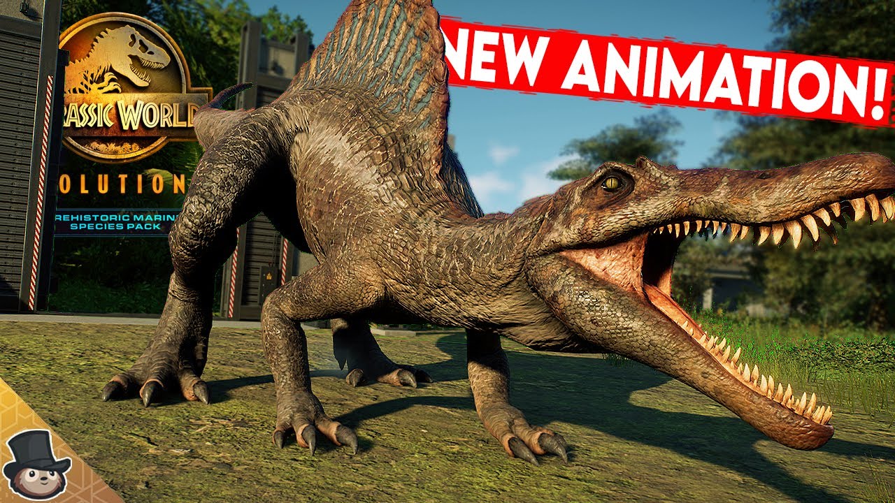 NEW Spinosaurus Exit Animation & Model Tweaks?! - Jurassic World Evolution 2 Free Update - YouTube