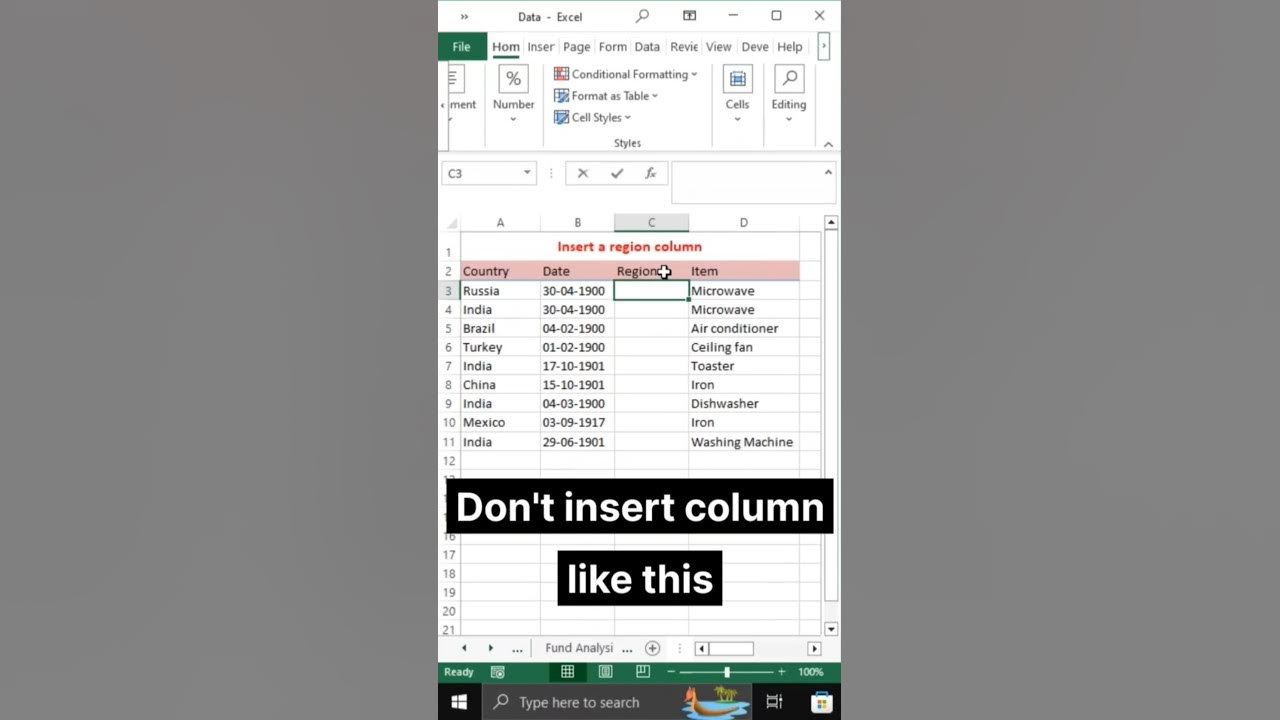 Best Trick To Insert Column In Excel Sheet Excelformula Exceltricks Exceleducation