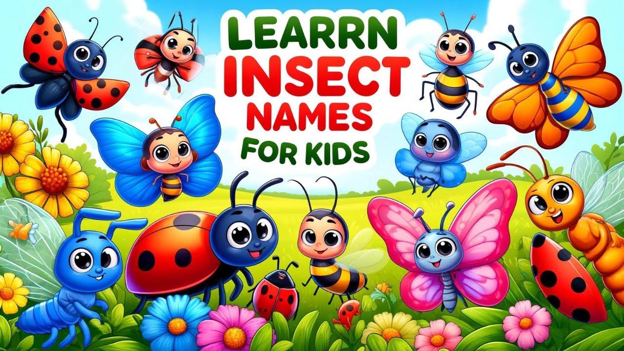 Learn Insect Names for Kids | Fun and Educational Insect Video - YouTube