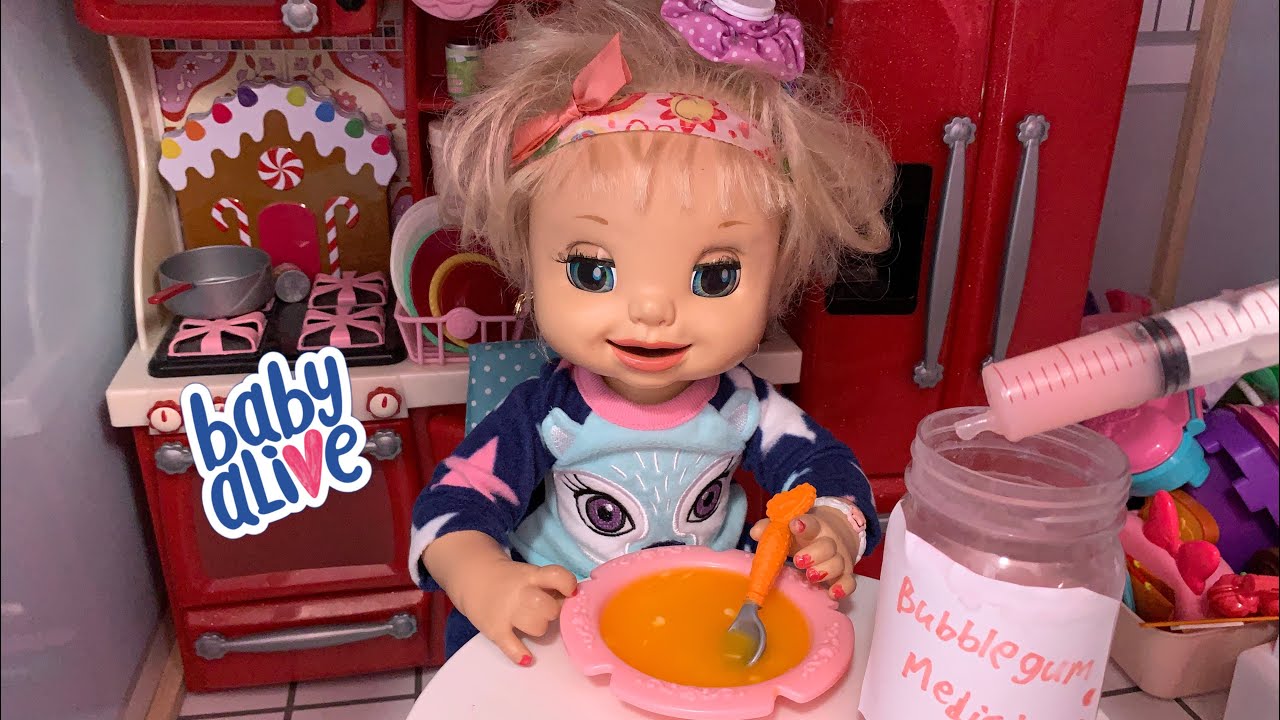 BABY ALIVE Danielle has a Cold DIY DOLL Soup - YouTube