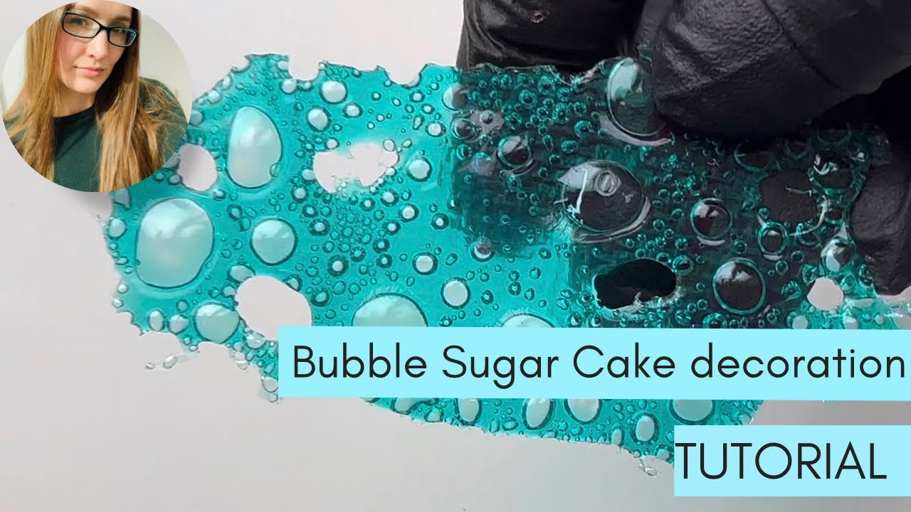 Cake decorating - Easy Bubble Sugar Tuile Garnish - How to make it ...