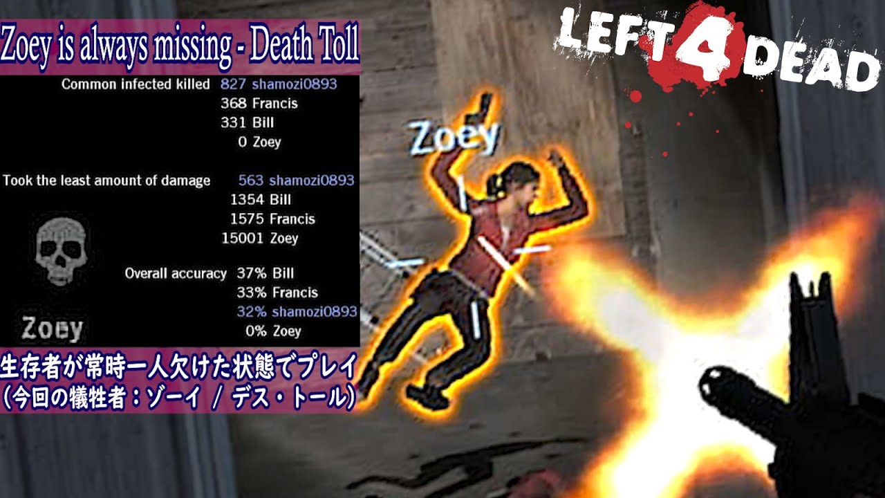 [Left 4 Dead] One survivor is always missing #02 [Death Toll] - YouTube