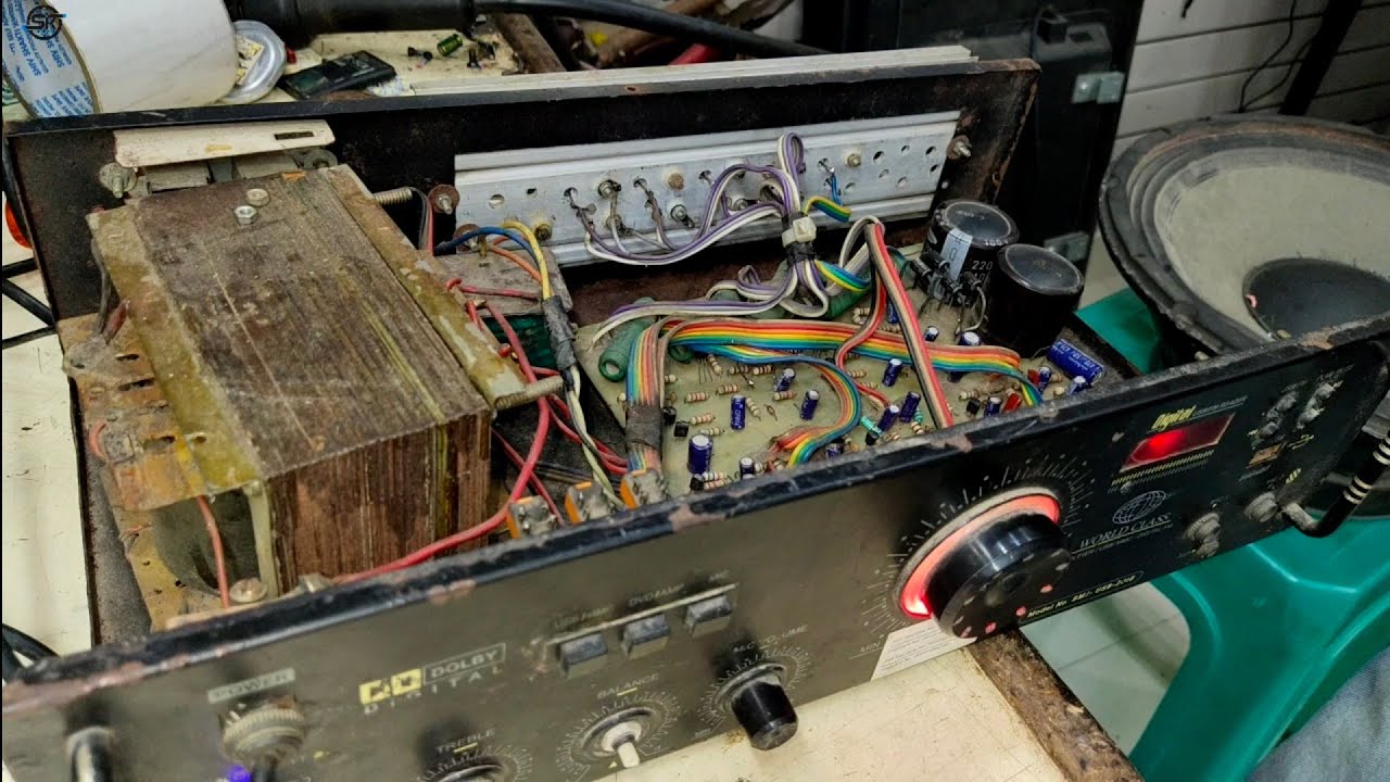 Transistor amplifier Repair One side not working सब कुछ ठीक होने पर भी ...