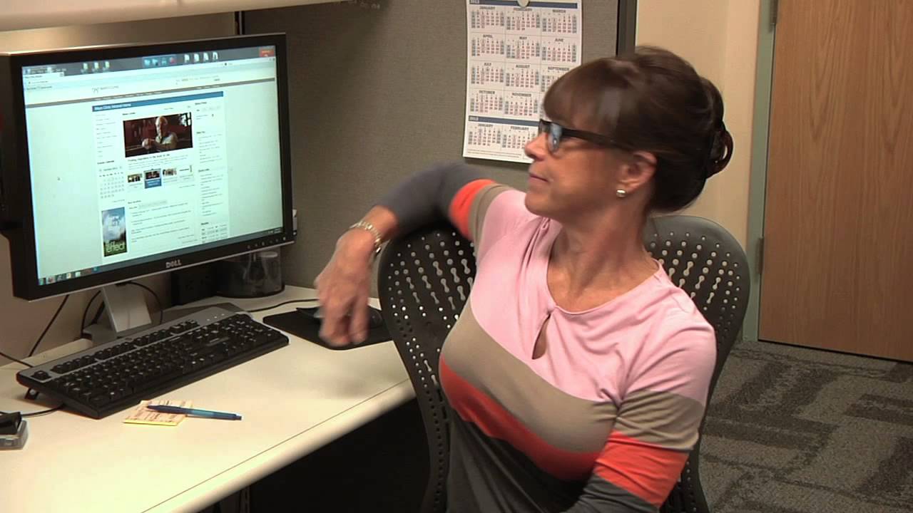 Deskercise - Lower Back and Torso Stretches - YouTube