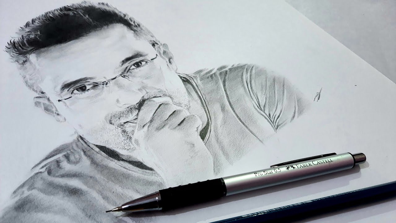 Draw Like a Printer || Drawing Sandeep Maheshwari - YouTube