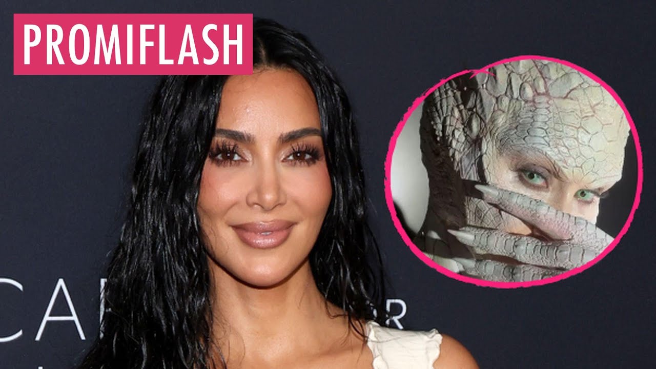 Kim Kardashians Albino-Alligator-Kostüm begeistert die Fans - YouTube