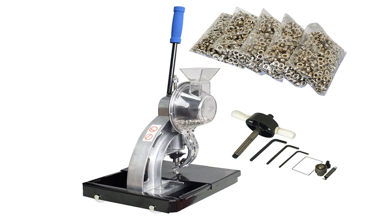 Instruction operation video of semi automatic eyelet punching machine - YouTube