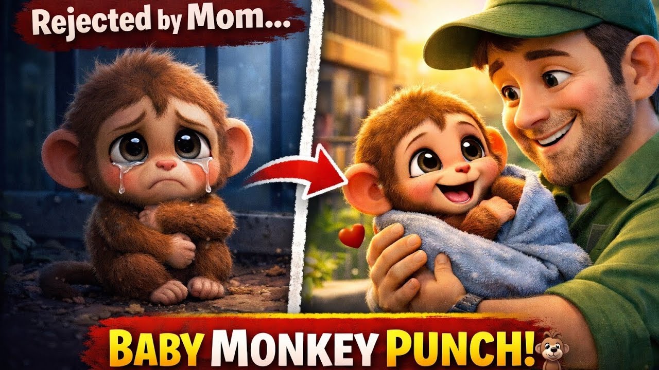 Abandoned Baby Monkey Punch 🐒 | Rejected by His Mom… An Emotional Story ...