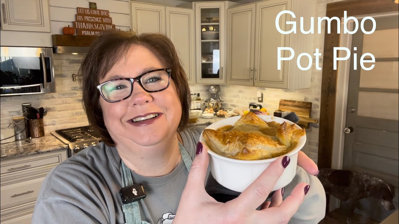 Delicious Cajun Chicken And Sausage Gumbo Pot Pie Recipe! - YouTube