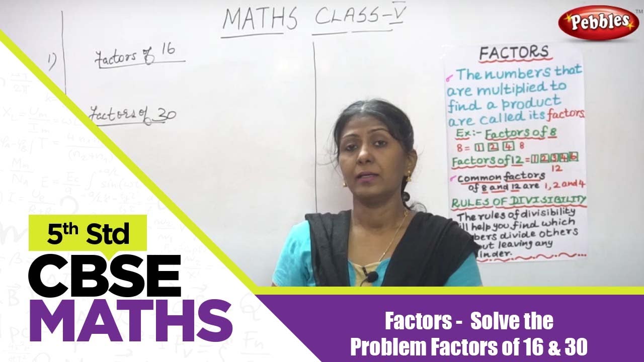 5th Std CBSE Maths Syllabus | 3 - Factors - Solve the Problem Factors ...