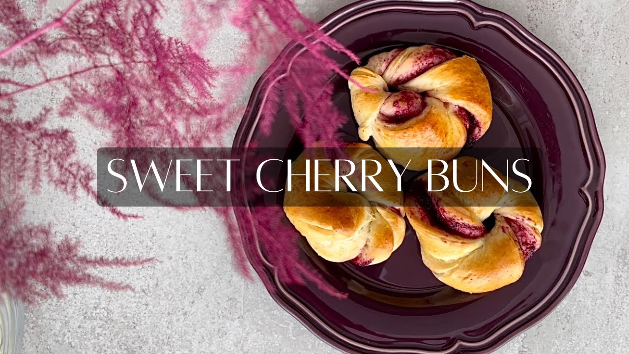Sweet buns with cherries - Best Recipe - YouTube