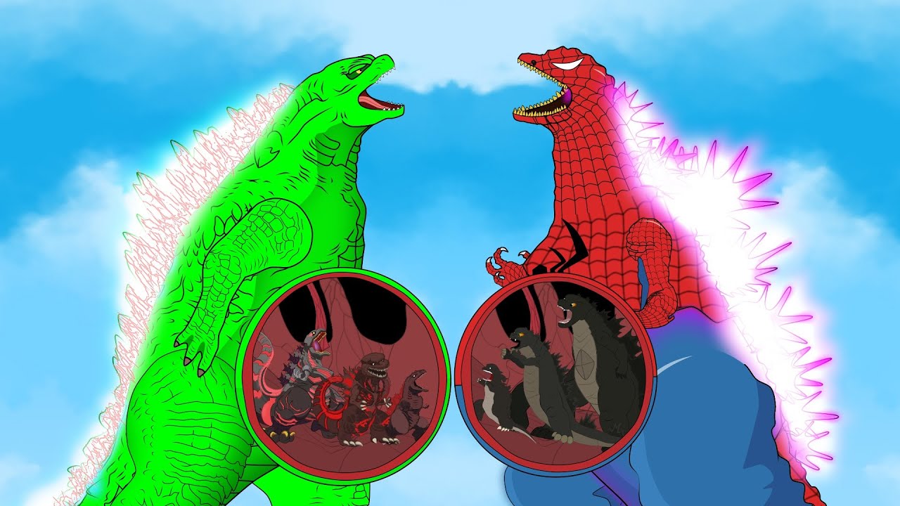 Evolution of GODZILLA vs. Evolution of SHIN GODZILLA : Size Comparison ...