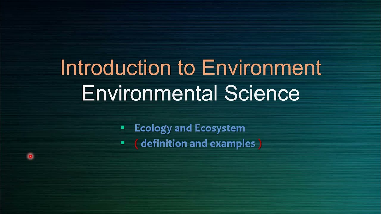 Ecosystem Definition Science