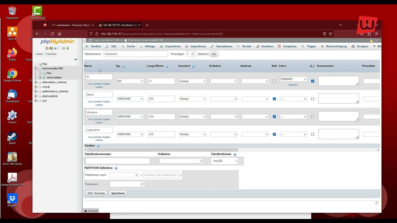 Softwareentwicklung mit Lazarus und Freepascal #9 Tabelle Mitarbeiter anlegen - YouTube