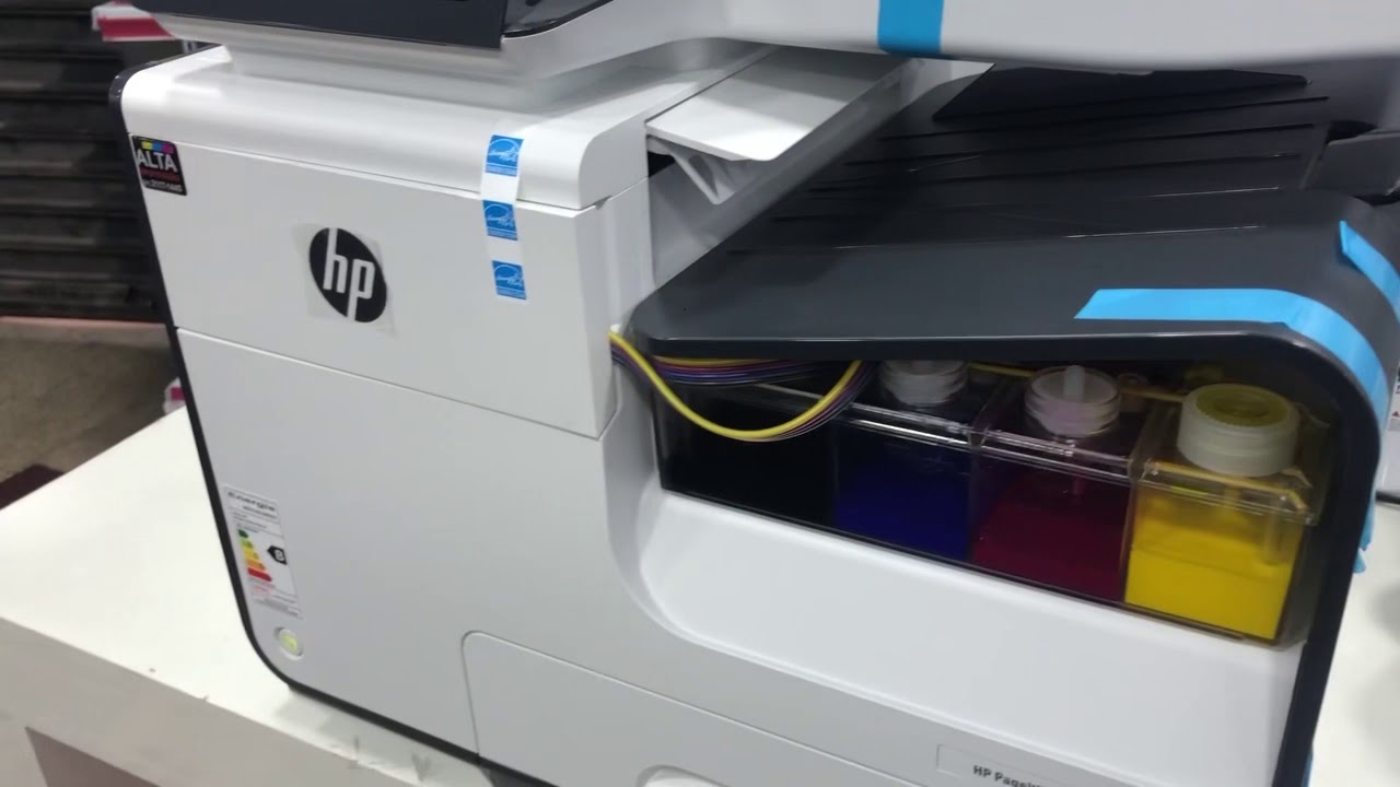 Inicialização Bulk Ink Hp PageWide Pro 477 - YouTube