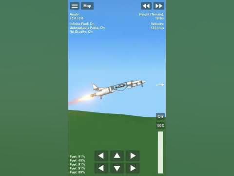 Simple plane in space flight simulator - YouTube