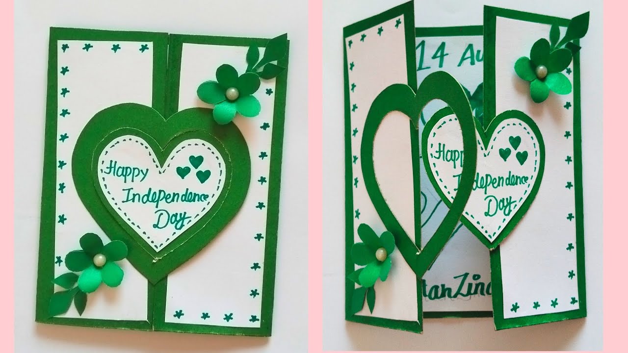Handmade Independence Day Card 🇵🇰 | 14 August Card 🇵🇰 Happy ...