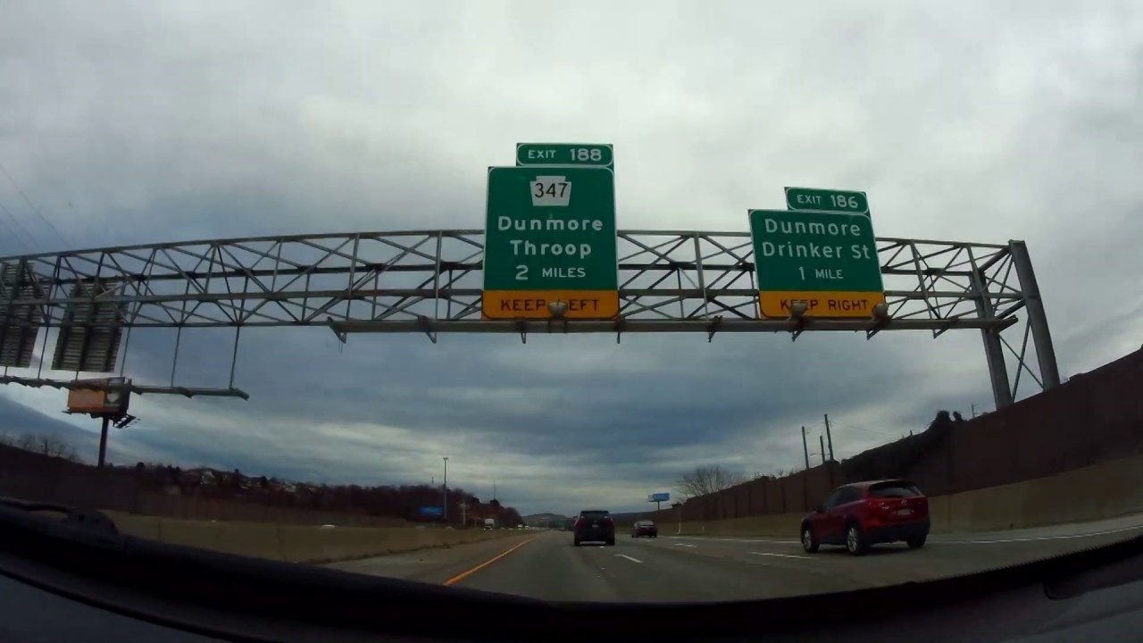 PA Interstate 81 north exits 170 to 187 high mast streetlights ...