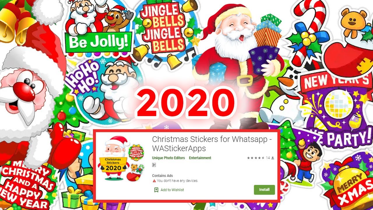 How to send merry Christmas stickers on whatsapp || download Christmas ...