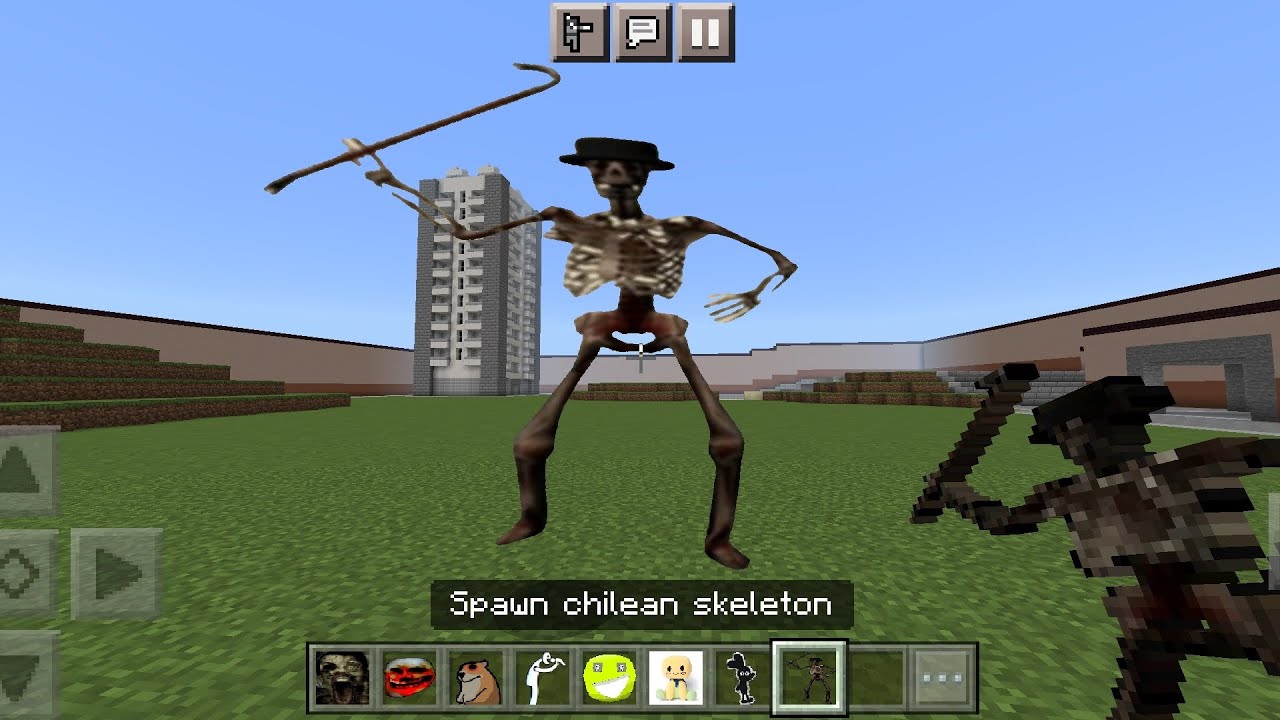 Chilean Skeleton Nextbot Added in Minecraft PE | NNF_Part4_Addon - YouTube