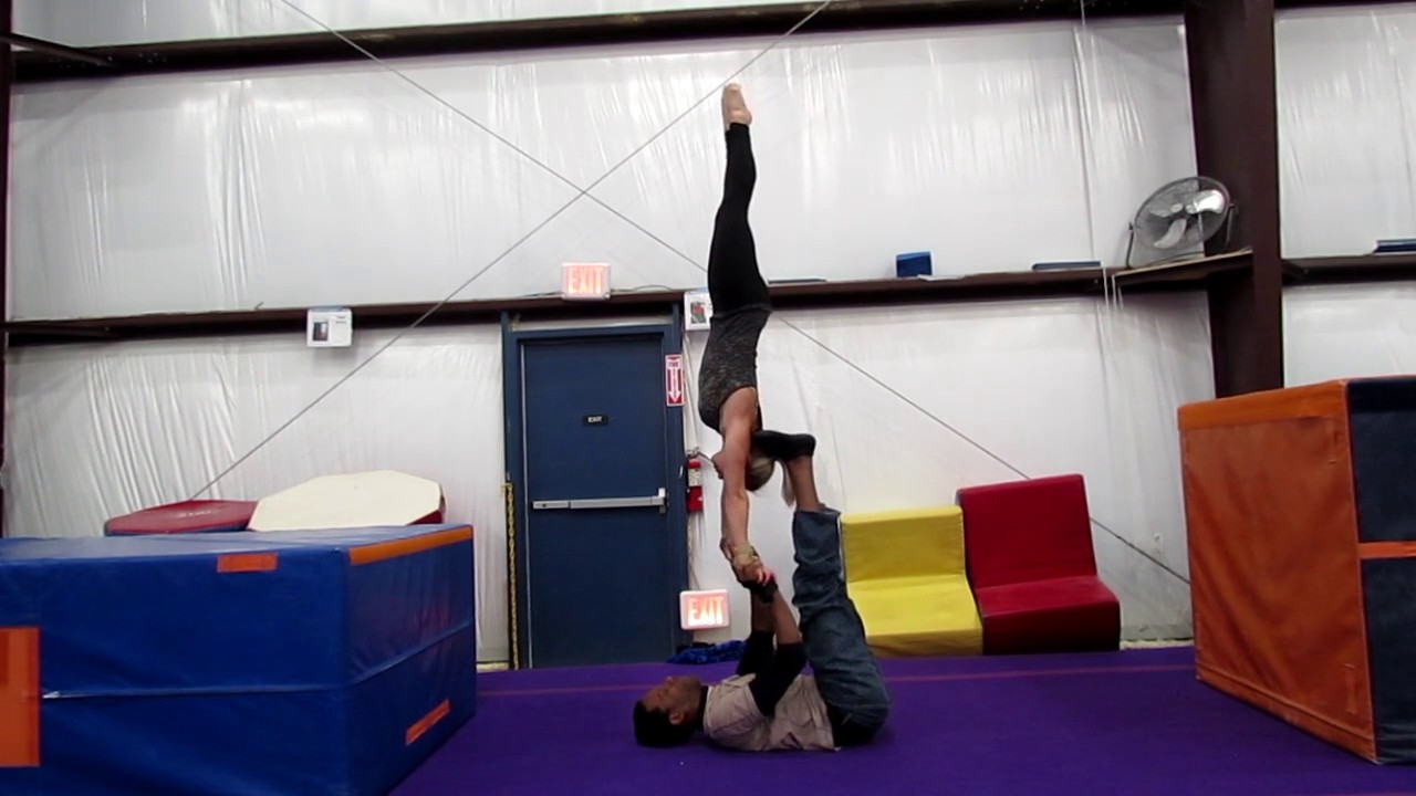 Partner Acrobatics Practice Session - YouTube