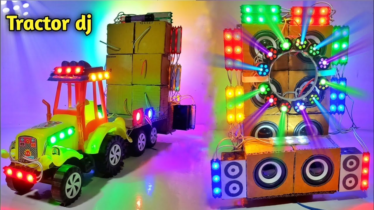 Mini Tractor dj compition loading at home | tractor trolley dj loading ...