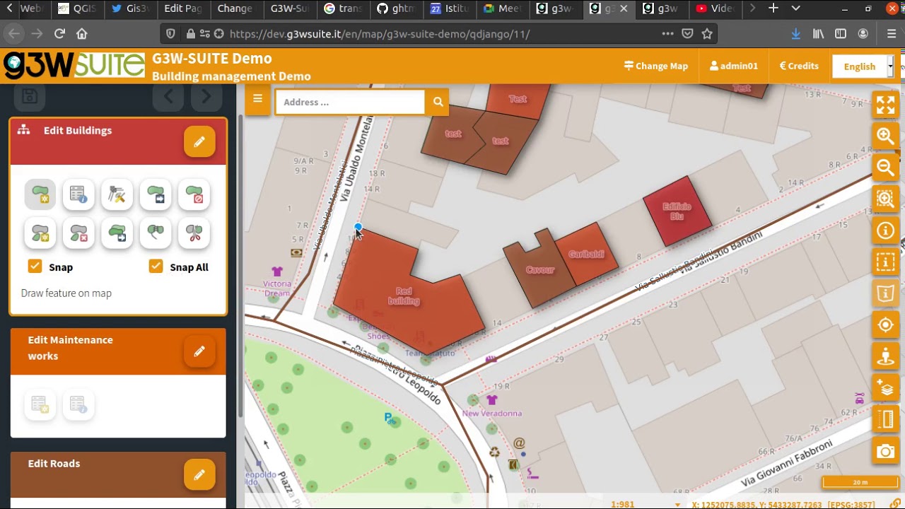 G3W-SUITE 3.1: Snap tool - YouTube