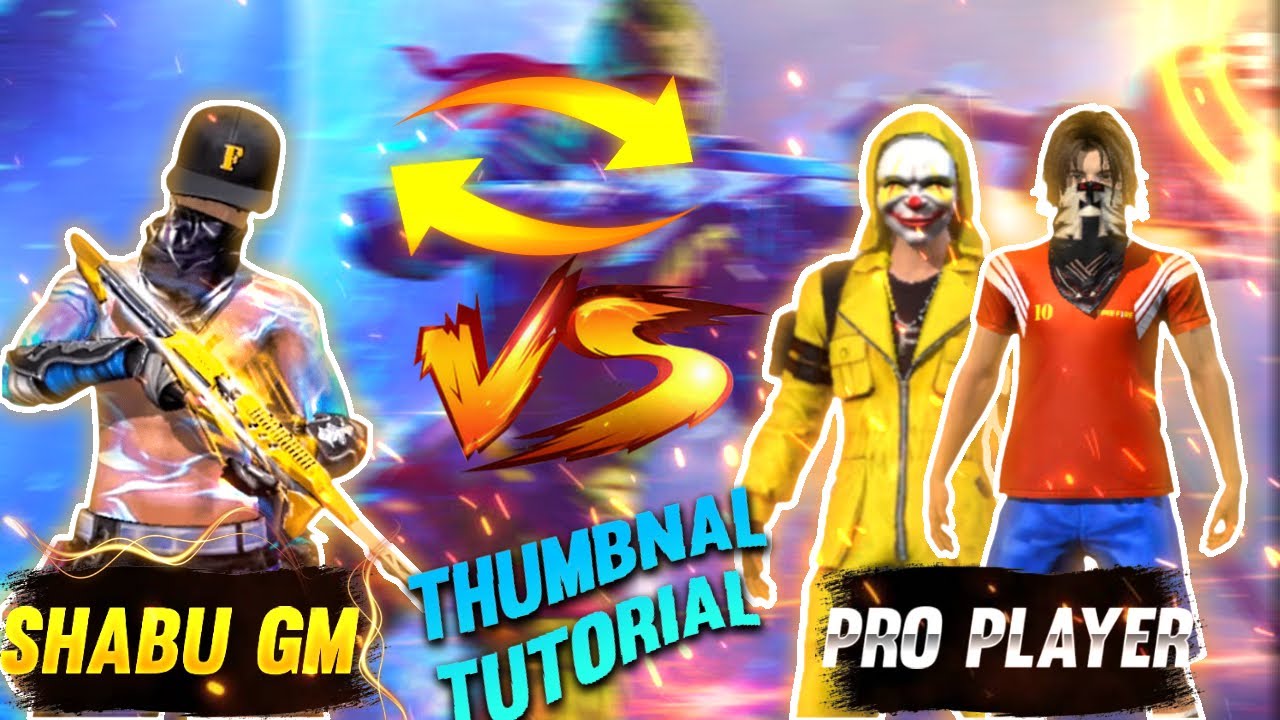 How To Make Free Fire 1 VS 2 Custom Thumbnail Like Sudip || Shabu GM VS ...