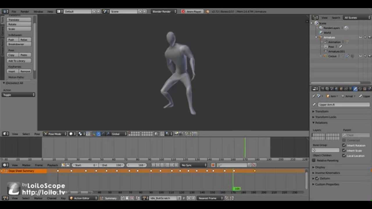 Butt scratching animation [Blender] - YouTube