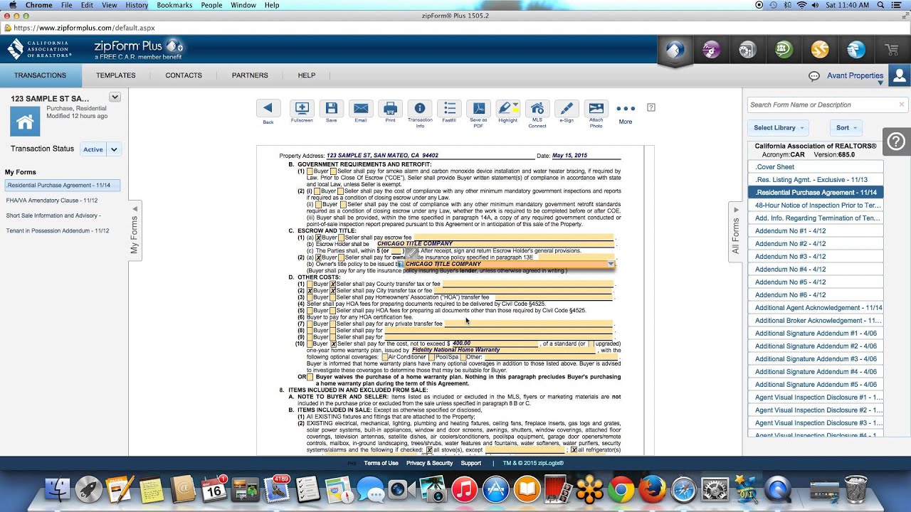 TRAINING- CAR RESIDENTIAL PURCHASE AGREEMENT PART 3 of 5 - YouTube