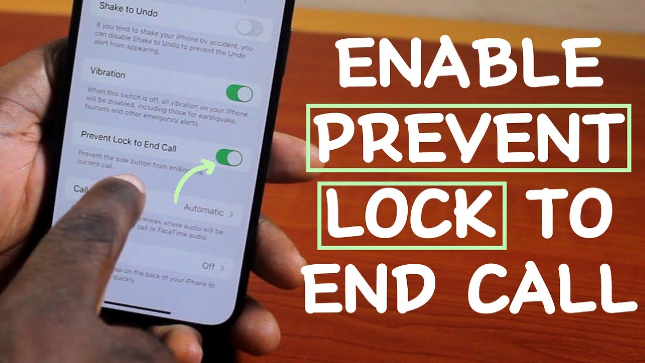 How to Enable Prevent Lock to End Call on iPhone - YouTube