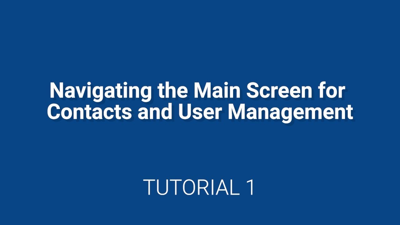 Children's Services Online: Tutorial 1 - Navigating the main contacts ...
