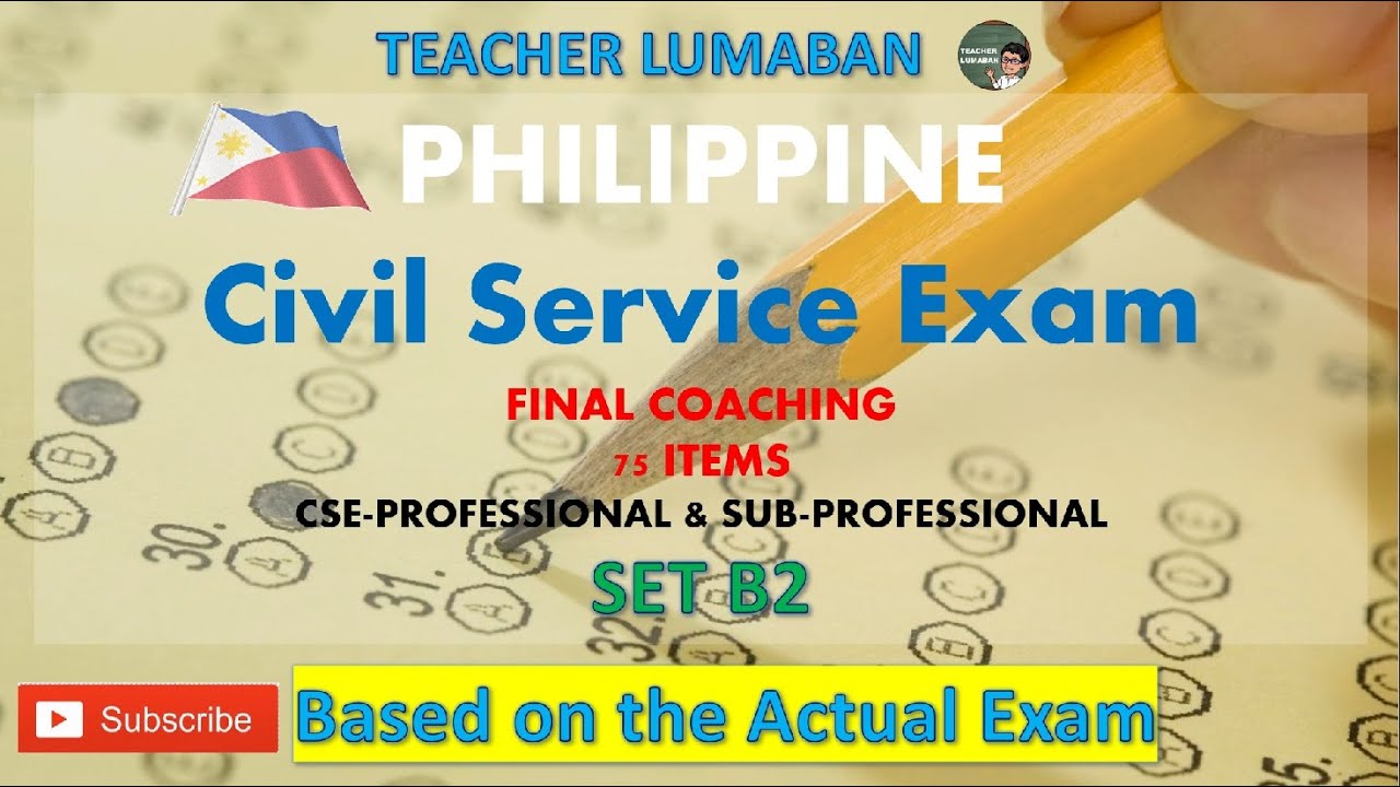 Civil Service Exam Set B2 - YouTube