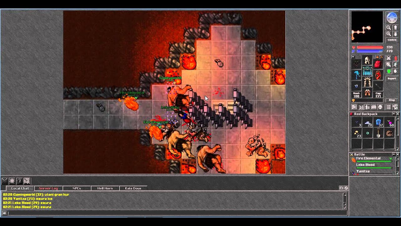 Tibia Cyclopolis - matando bot lvl 75 com maker lvl 37 - YouTube