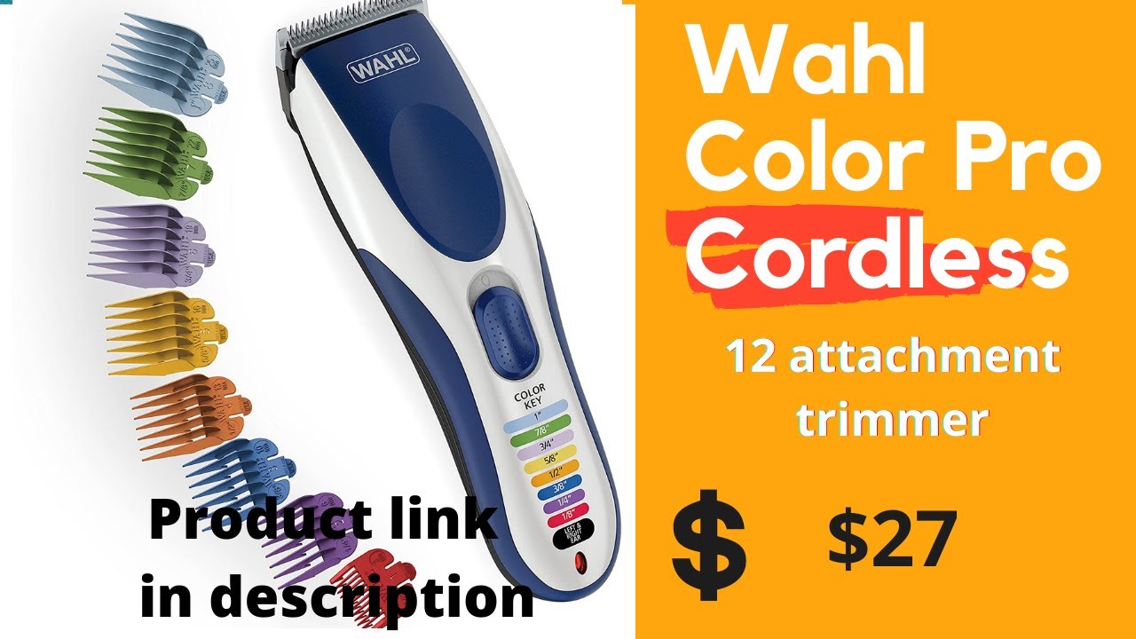 Wahl Color Pro Cordless Rechargeable Hair Clipper & Trimmer | Wahl ...