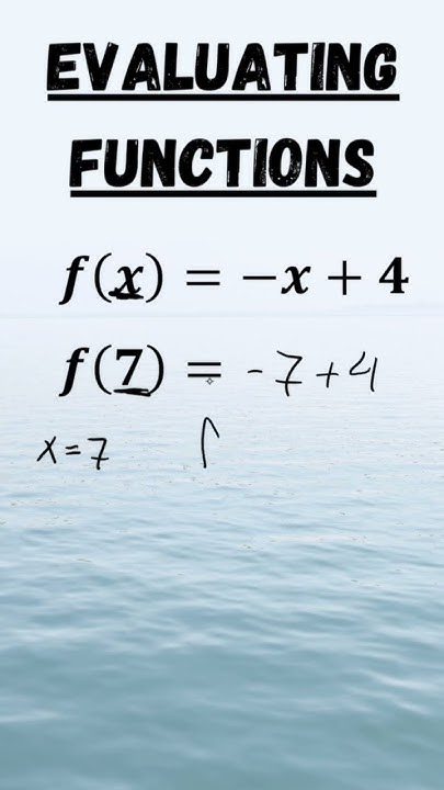 Evaluating Functions Part 1 - YouTube