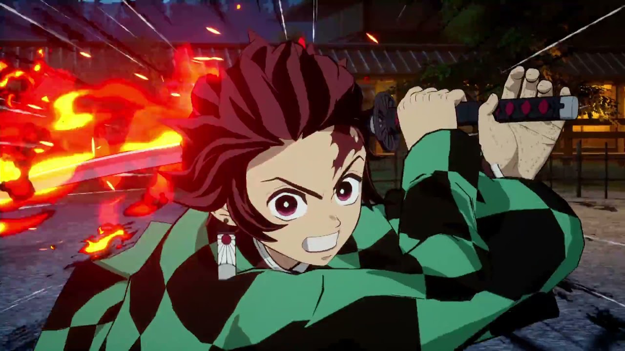 Demon Slayer official game trailer 11 - Tanjiro Kamado fire stance ...