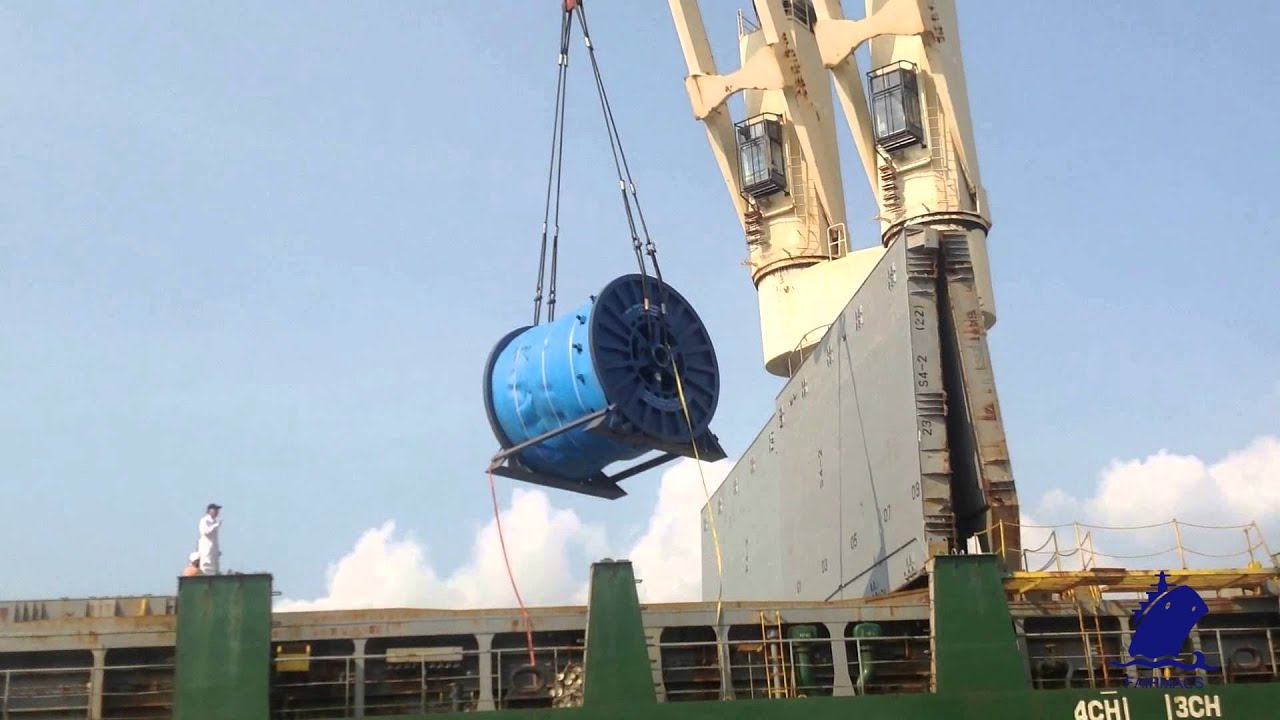 Fairmacs - WIRE REELS LOADING INTO VESSEL - YouTube