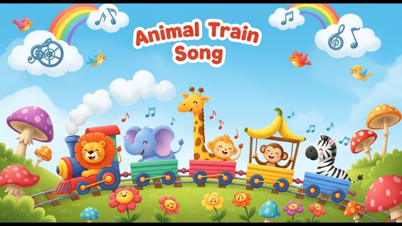 Animal Train Song for Kid's Zone #kidsvideo #rhymes #nurseryrhymes # ...