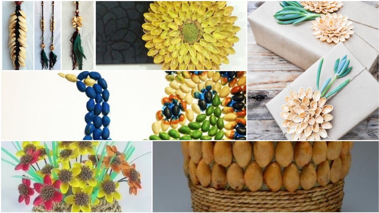 PISTA SHELL CRAFTS / Easy Craft ideas with Pista Shells / Pistachio ...
