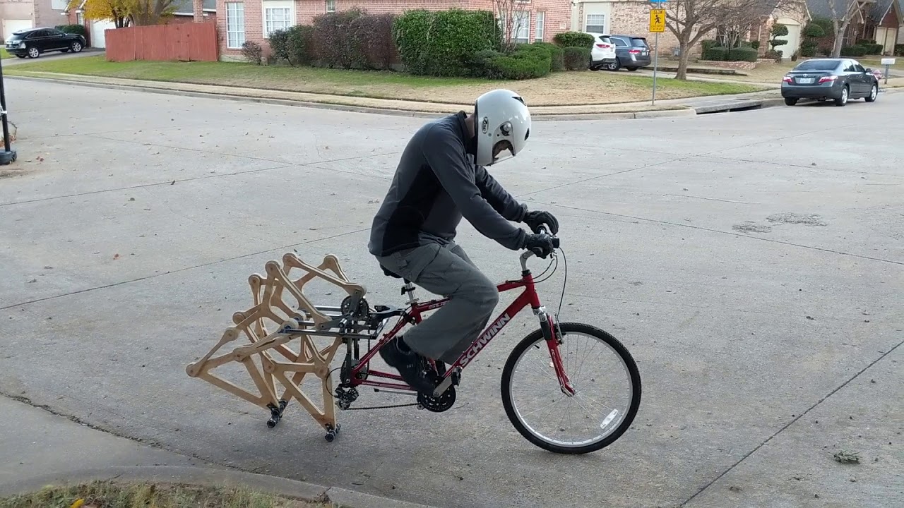 Strandbeest Bike Trial 3 - YouTube