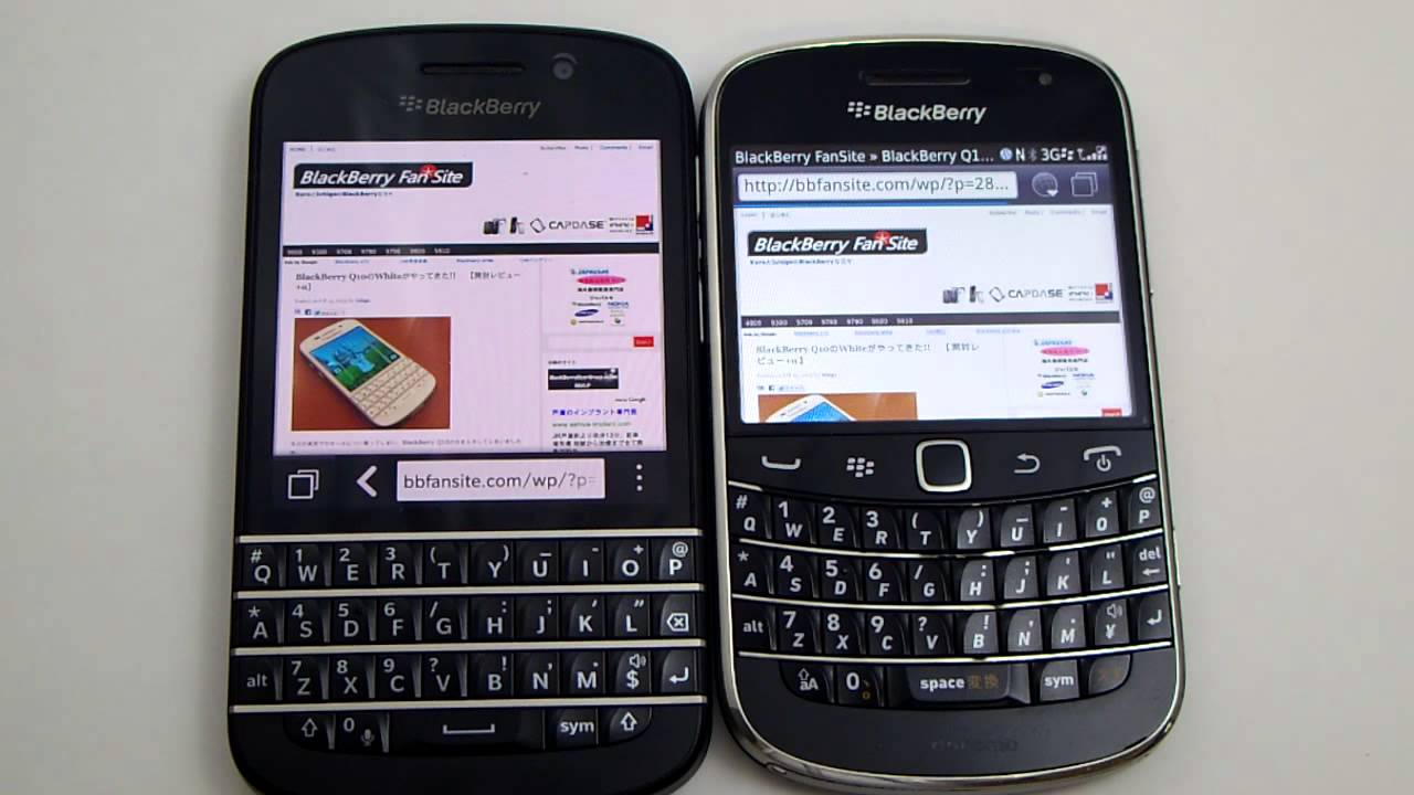 BlackBerry Bold 9900 vd Q10 ブラウジング速度対決 - YouTube