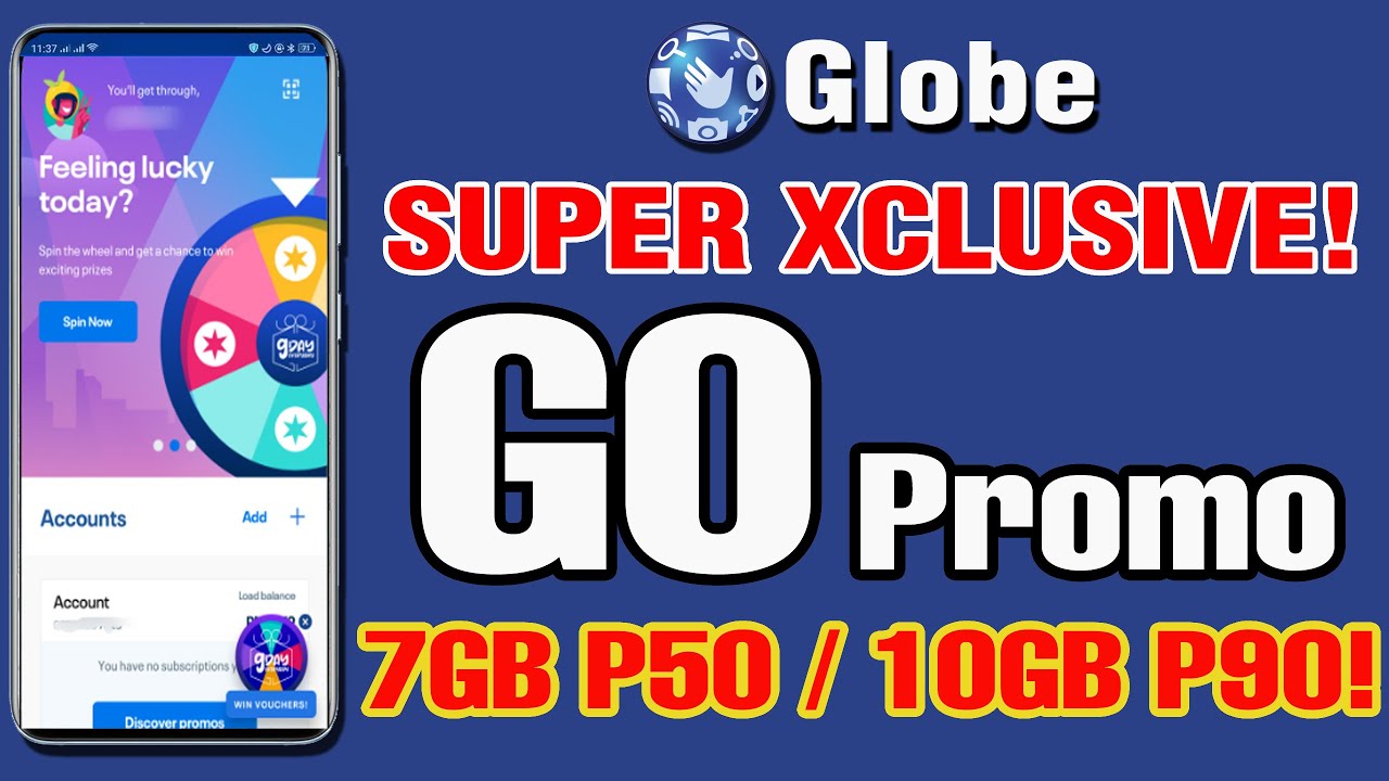 Globe GO Super Xclusive Promo l 7GB for 50 Pesos - YouTube