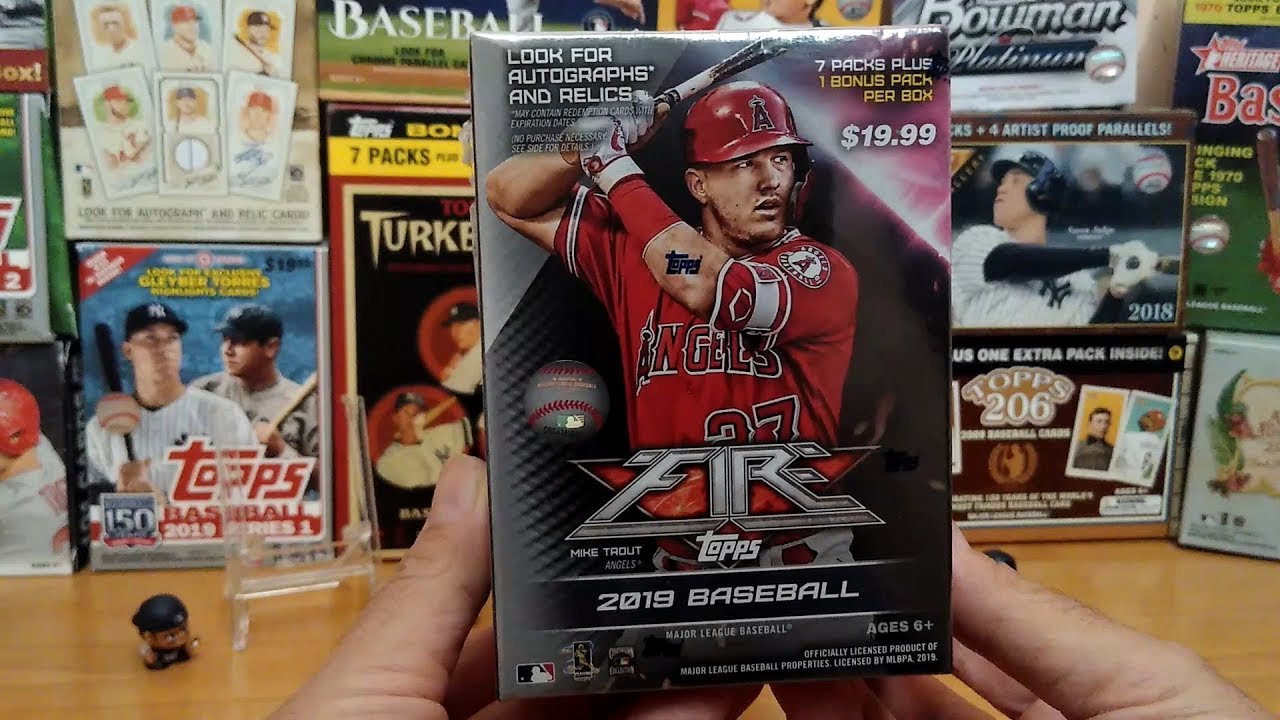 Topps 2019 FIRE Awesome Inserts!! / TCC Baseball Giveaway Monday - YouTube